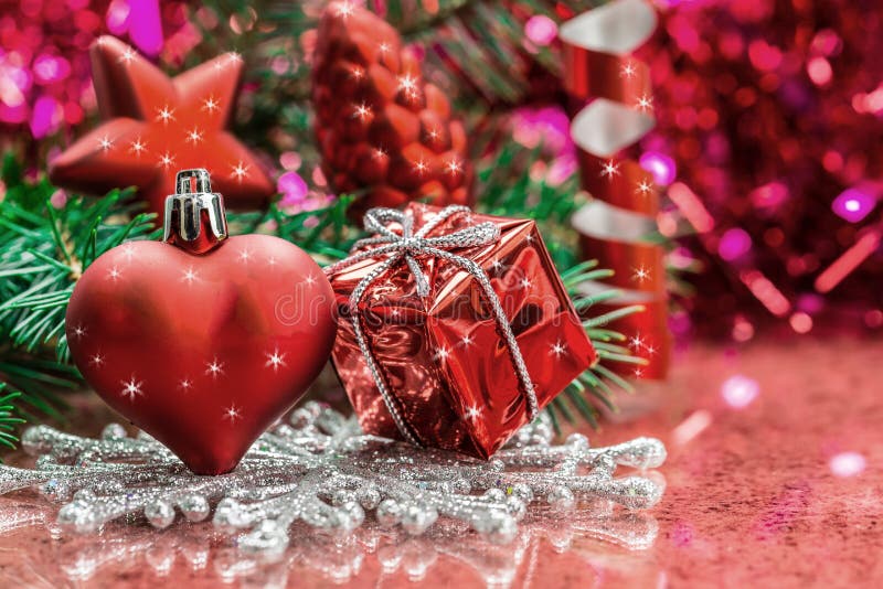 Christmas theme stock image. Image of star, streamer - 207289293