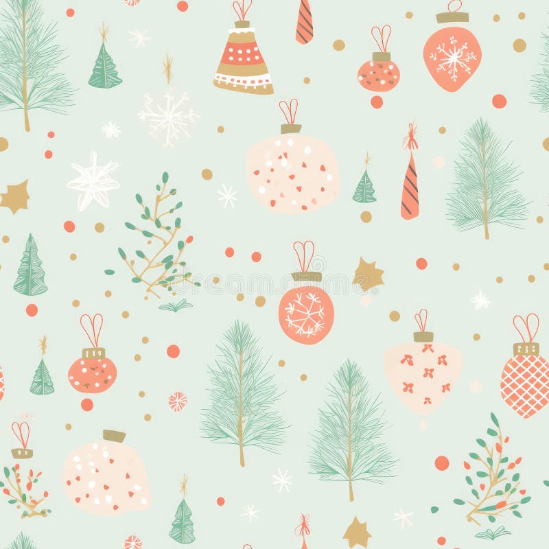 A Christmas Themed Gift Wrap Stock Illustration - Illustration of gifts ...