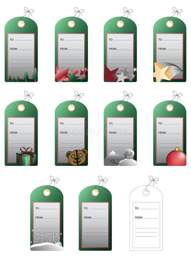 Christmas Themed Vector Gift Labels Stock Illustrations – 10 Christmas ...