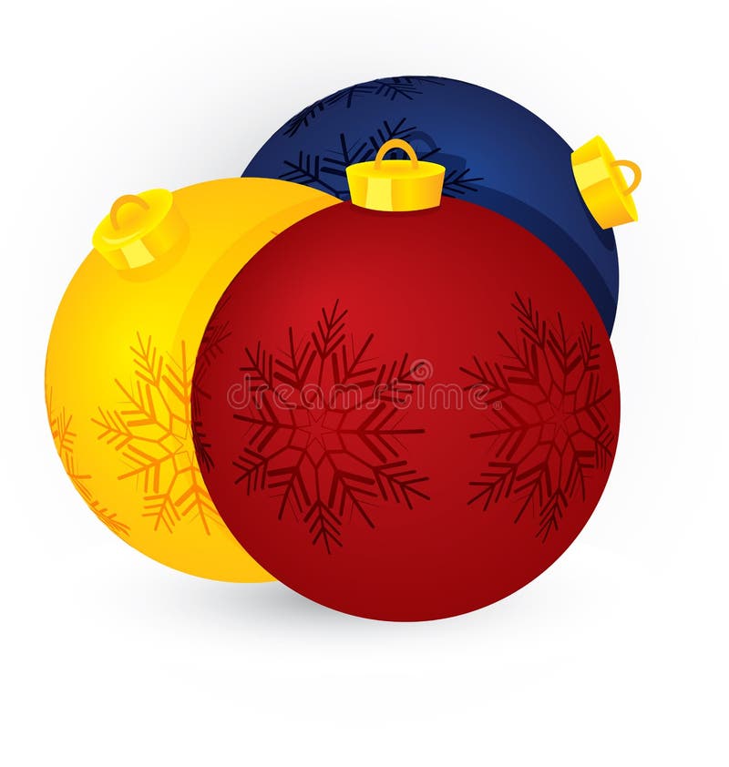 Christmas Three Balls Vector Stock Vector - Illustration of shine ...