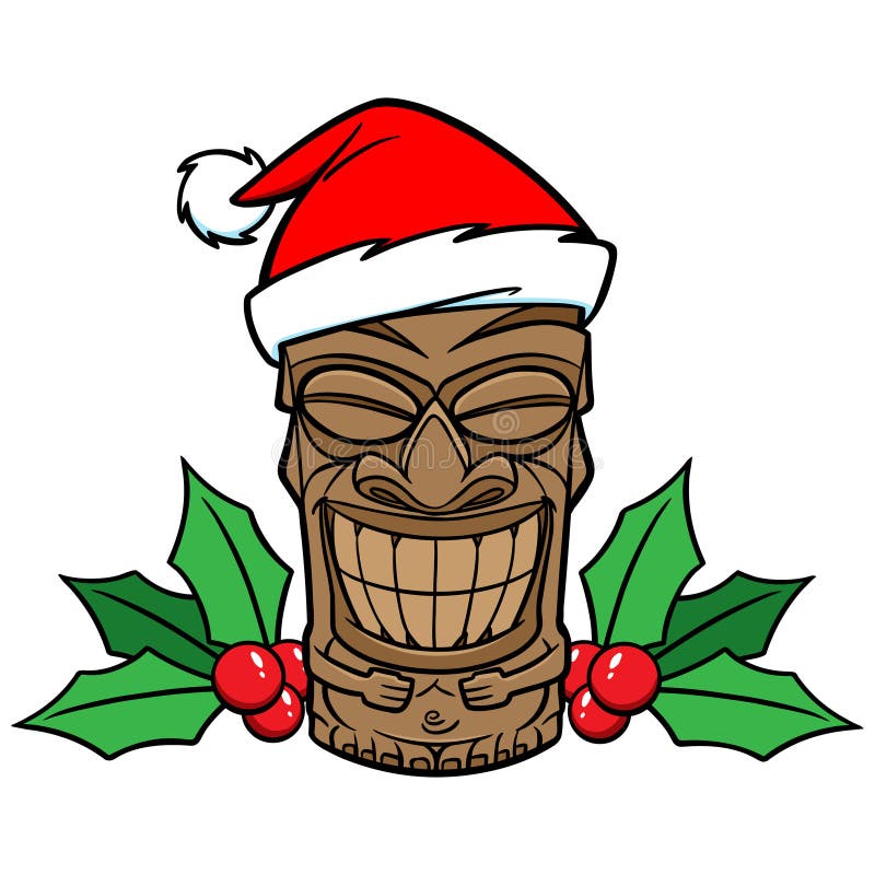 Christmas Tiki stock vector. Illustration of nature, symbols - 53789422
