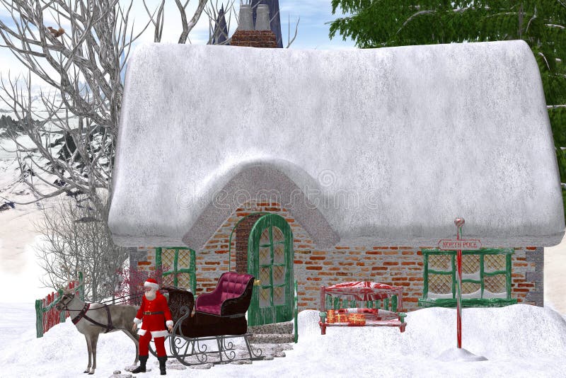 Christmas time stock illustration. Illustration of house - 18644577