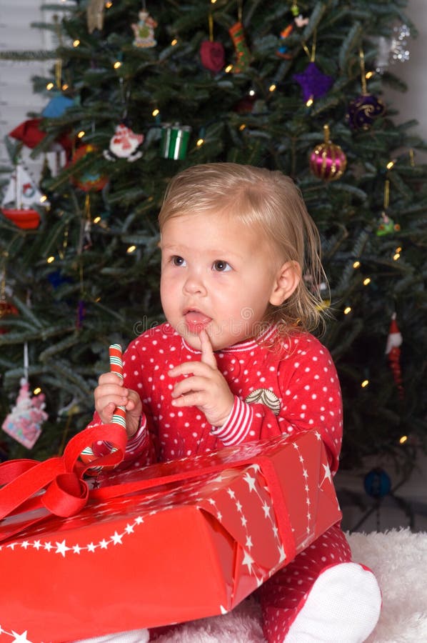 Christmas time stock photo. Image of happy, baby, gift - 6658128
