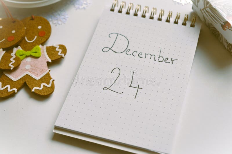 December 24 Write in Calendar Stock Illustration - Illustration of ...