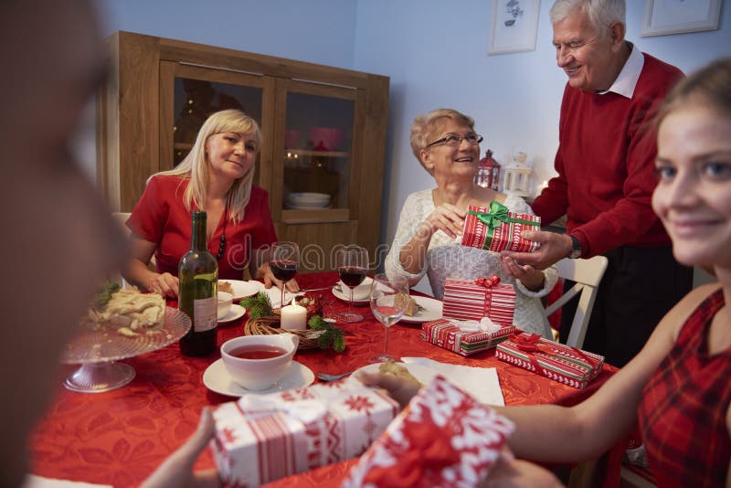 Christmas time with family stock photo. Image of receiving - 62449802
