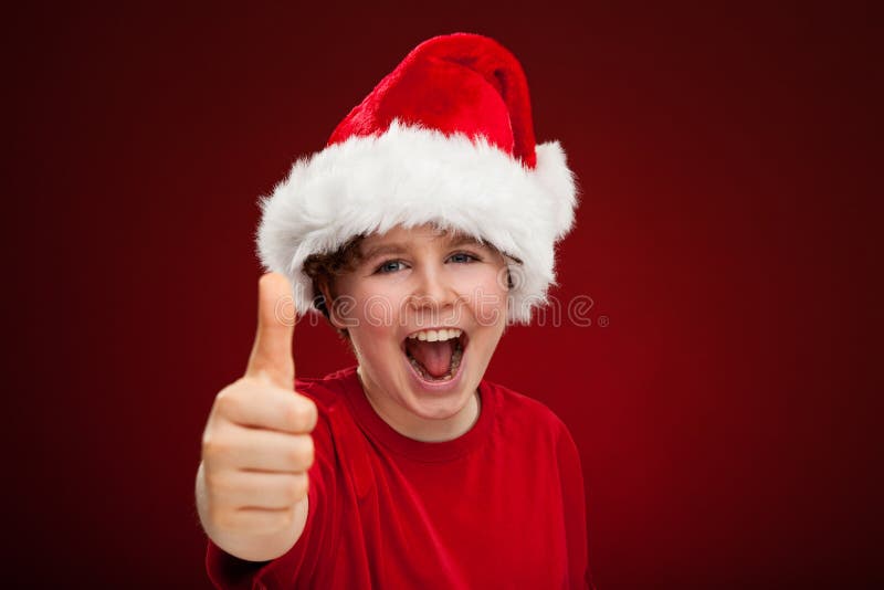 Boy at christmas time stock image. Image of gift, holding - 34564661