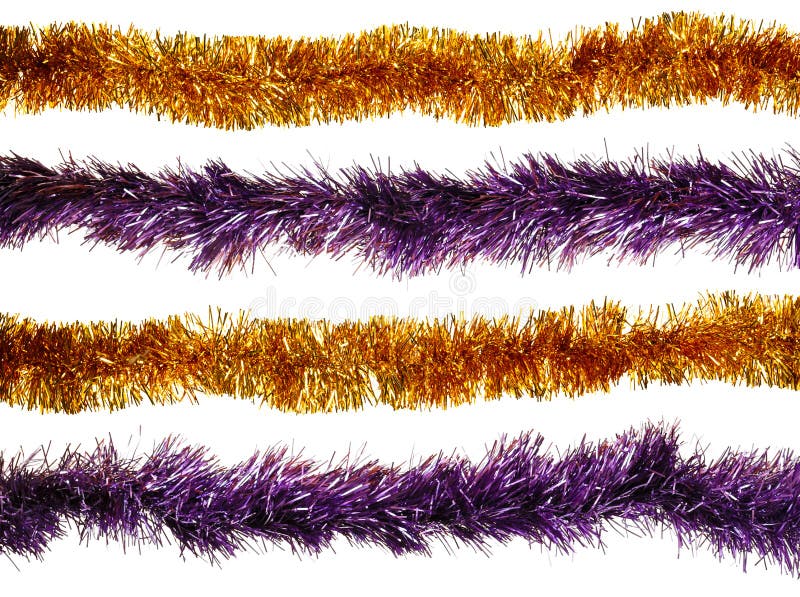 Christmas Tinsel Decoration Stock Photo - Image of isolated, accessory ...