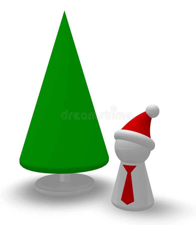 Christmas token and tree stock illustration. Illustration of token ...