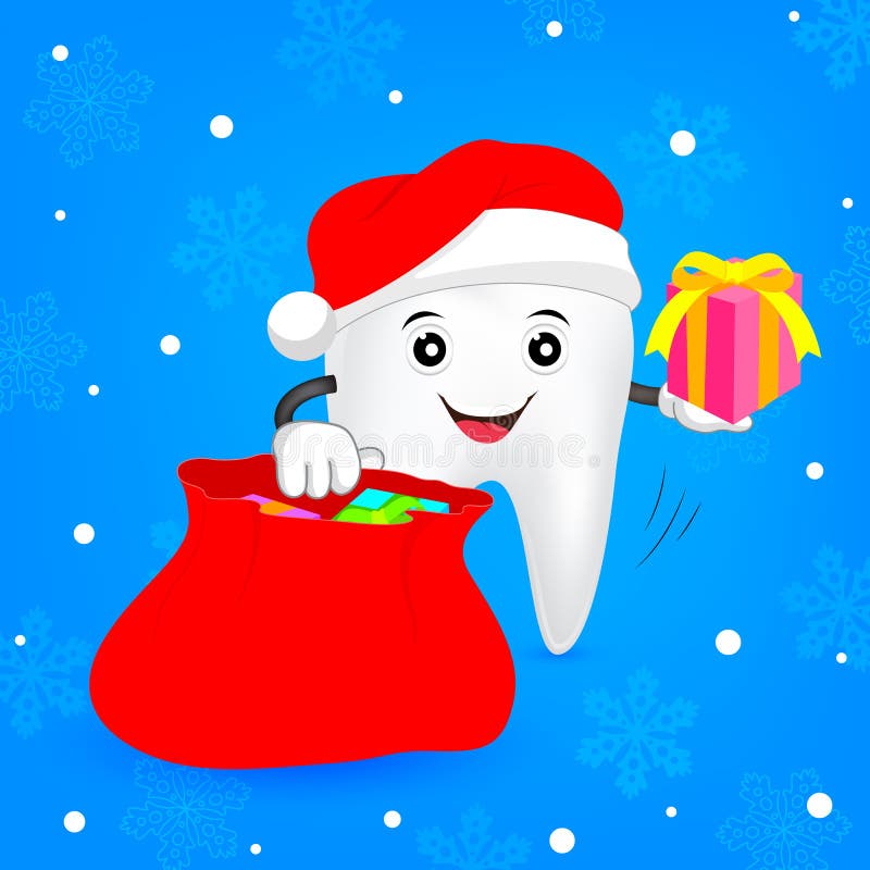 Christmas tooth concept. stock vector. Illustration of shiny - 79672488