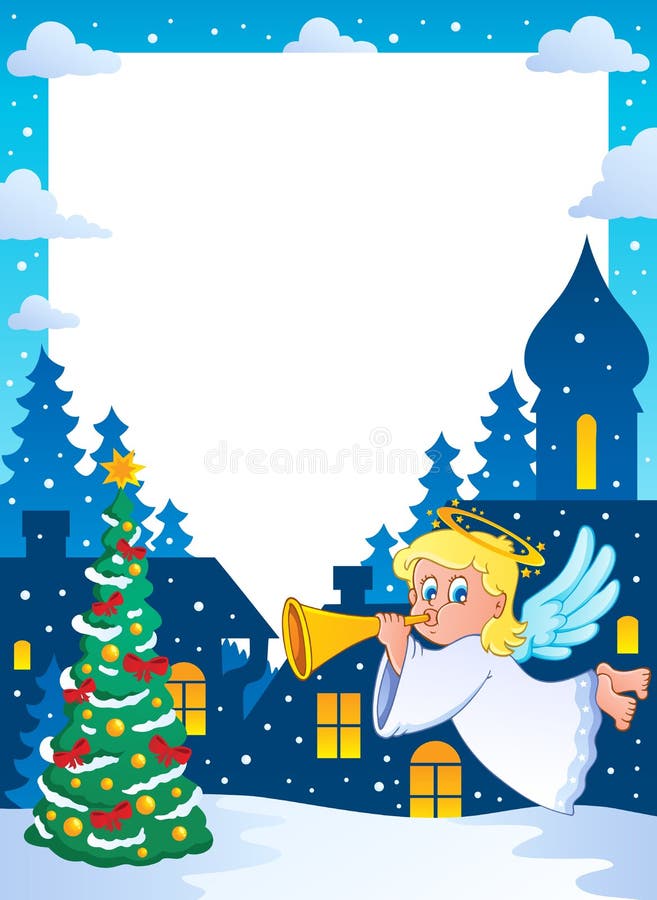 Christmas topic frame 2 stock vector. Illustration of season - 27565505