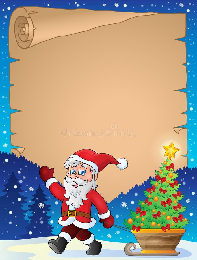 Christmas topic frame 5 stock vector. Illustration of packages - 33838457