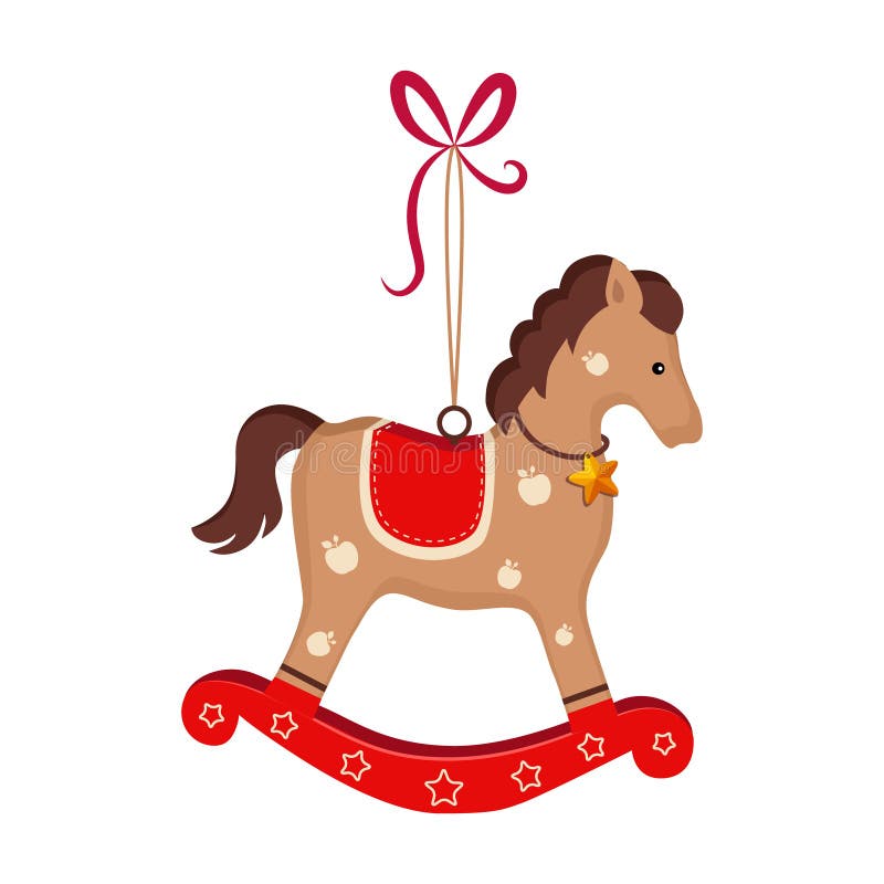 Christmas Card Rocking Horse Stock Illustrations – 499 Christmas Card ...