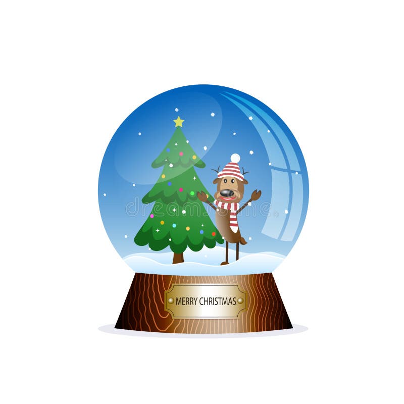 Christmas toy snow globe stock vector. Illustration of christal - 62995853