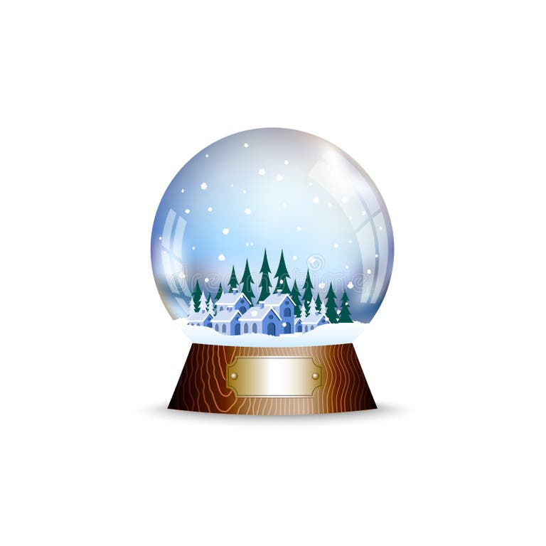 Christmas Toy a Sphere with the Snow Stock Vector - Illustration of ...