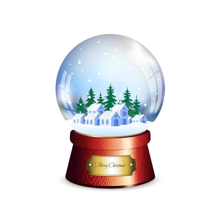 Christmas Toy a Sphere with the Snow Stock Vector - Illustration of ...