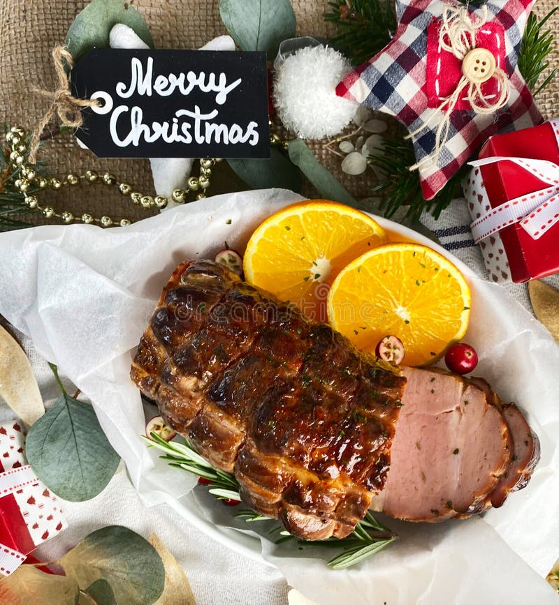 Christmas traditional ham stock photo. Image of celebration - 231725996