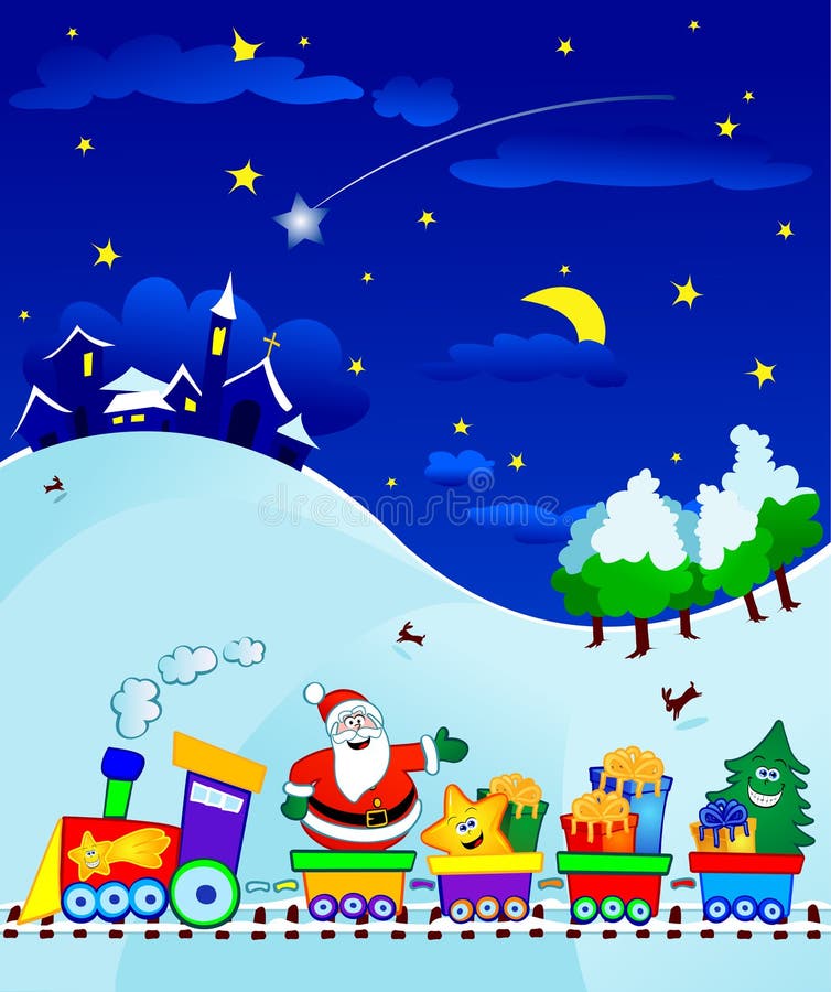 Christmas Train Stock Illustrations – 3,082 Christmas Train Stock ...