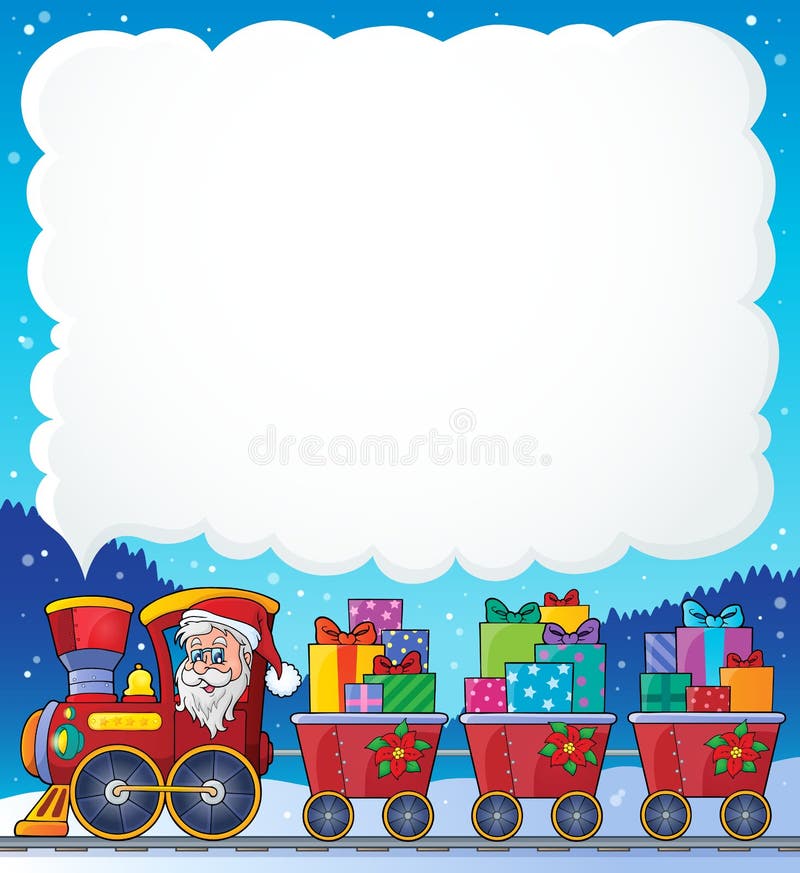 Christmas Train Theme Image 5 Stock Vector - Illustration of santa ...