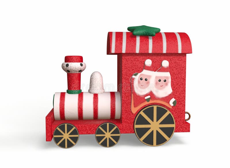 Christmas Train on a White Background 3d-rendering Stock Illustration ... Christmas Train on a White Background 3d-rendering Stock Illustration ...