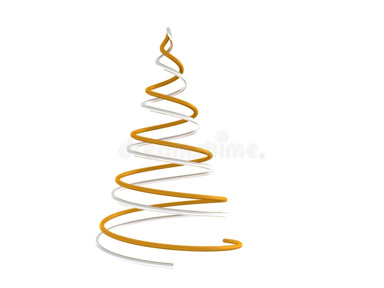Silver Spiral Christmas Tree Ornament Stock Illustrations – 449 Silver ...