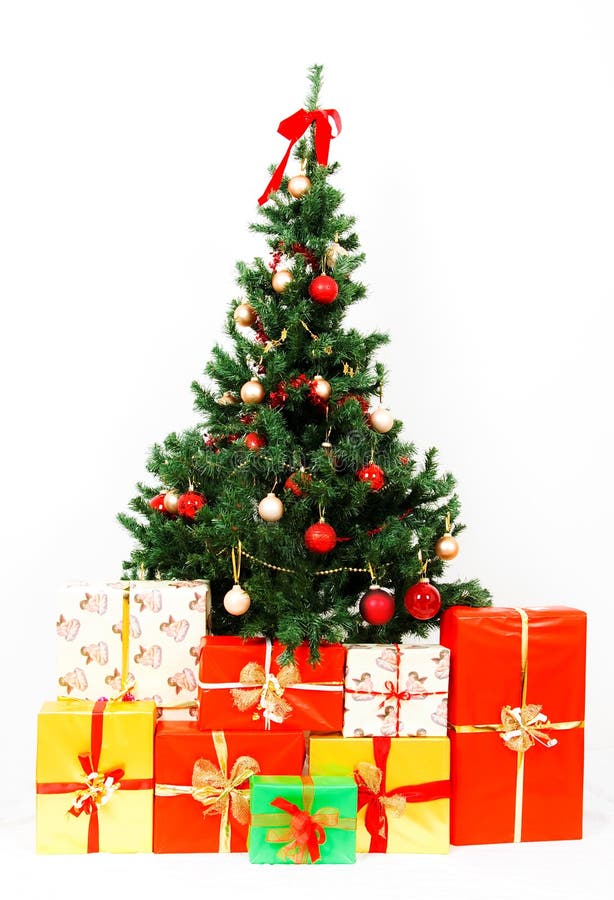 Top View of Colorful Christmas Tree Stock Photo - Image of colorful ...