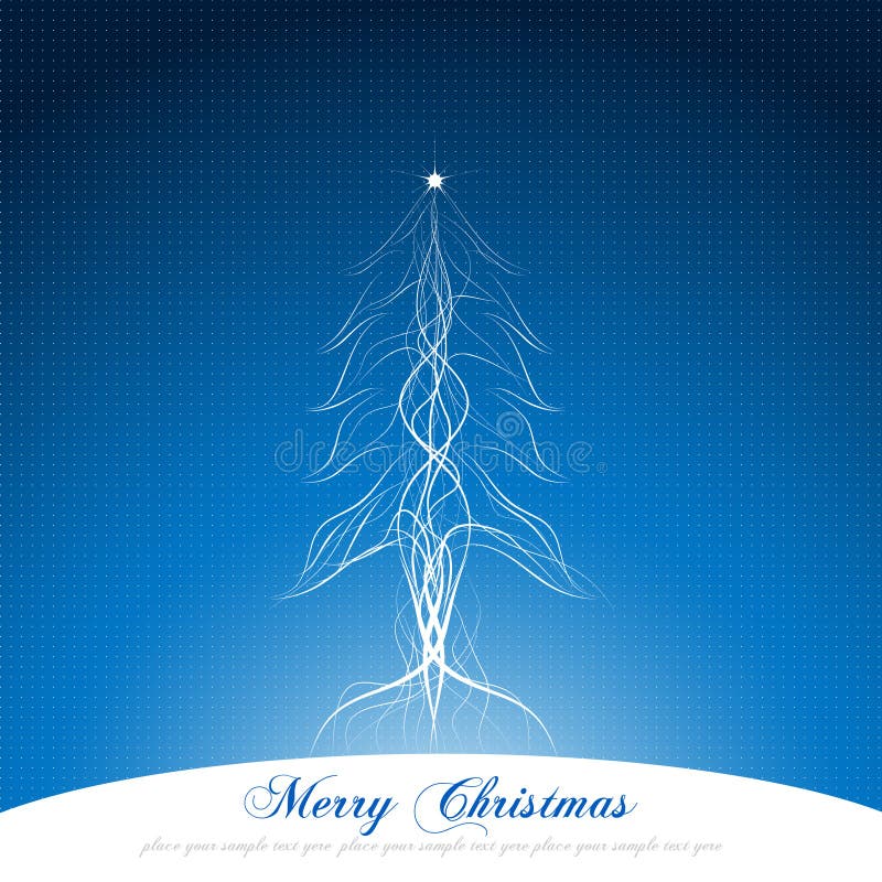 Abstract Blue Christmas Tree Stock Vector - Illustration of grass ...