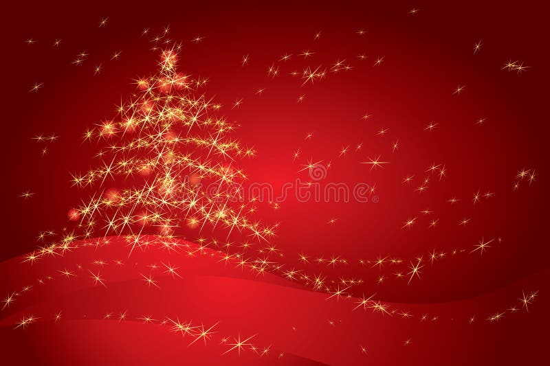 Simple Christmas Tree Scene Stock Illustration - Illustration of xmas ...
