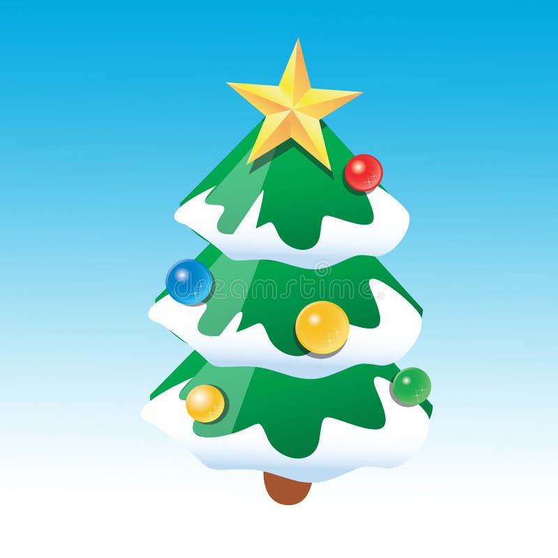 Christmas tree stock illustration. Illustration of merry - 1665827