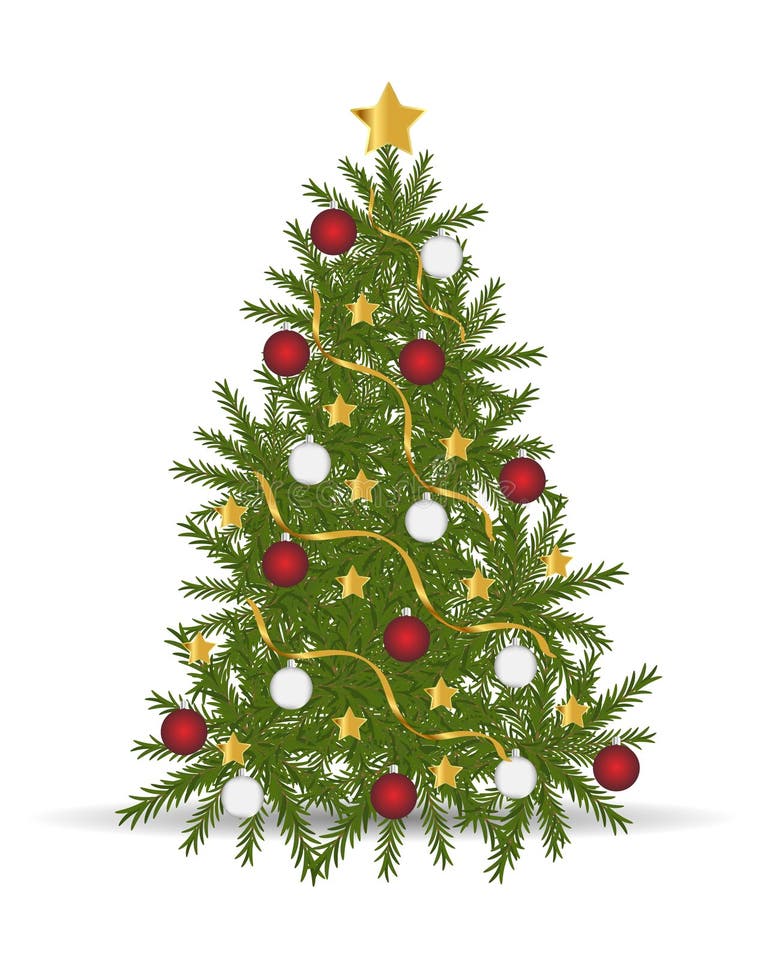 Christmas Golden Ribbon Tree Stock Illustrations – 40,951 Christmas ...