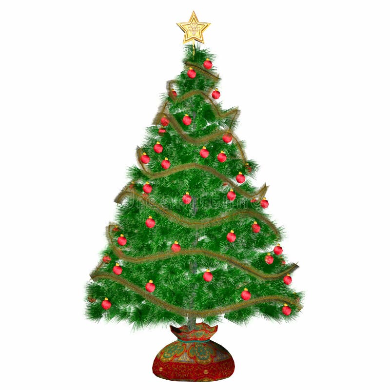 Undecorated Christmas Tree stock illustration. Illustration of ...