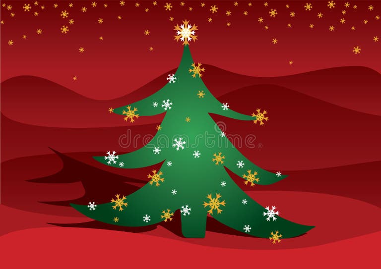 Green Christmas Tree Holiday Card Stock Illustrations – 193,641 Green ...