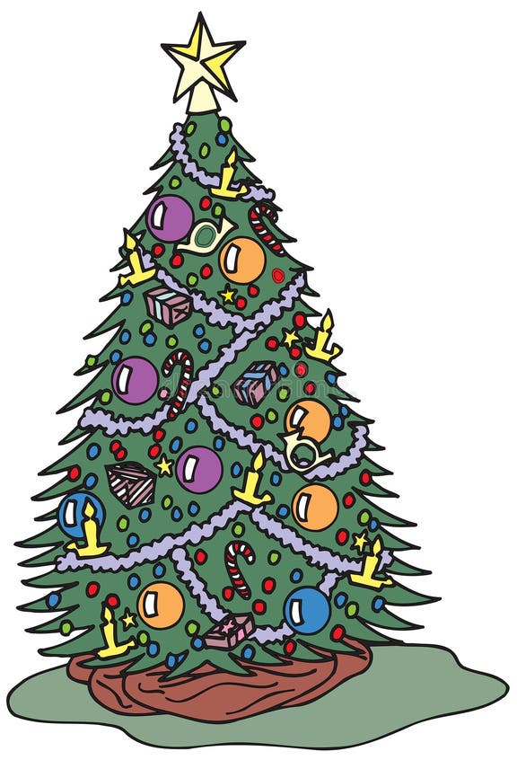 Christmas Tree stock vector. Illustration of cane, christmas - 5638699