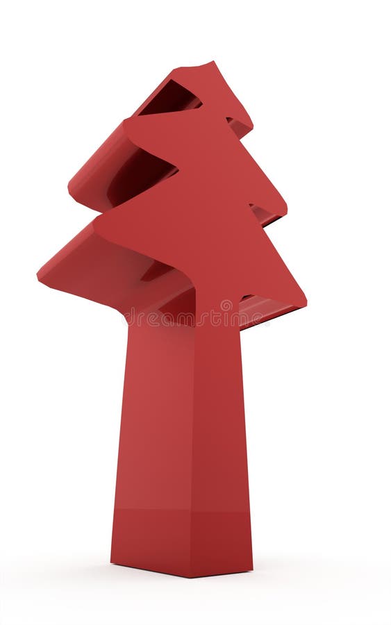 Christmas Tree Abstract Rendered Isolated on White Background Stock ...