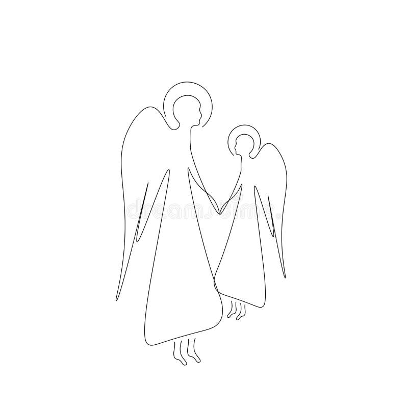 Christmas Tree One Line Drawing Vector Illustration Stock Vector ...