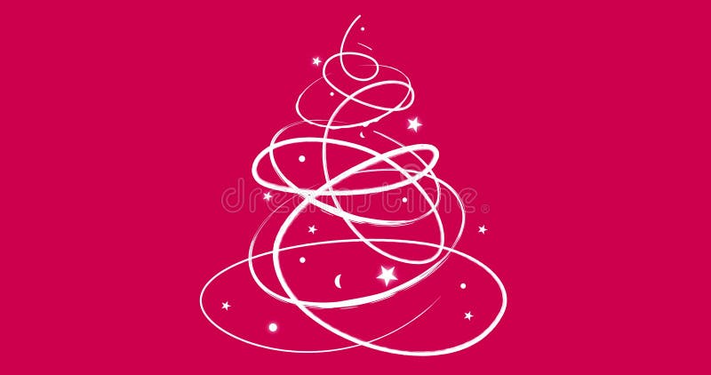Christmas Tree Animation on Pink Chroma Key Background Stock Footage ...