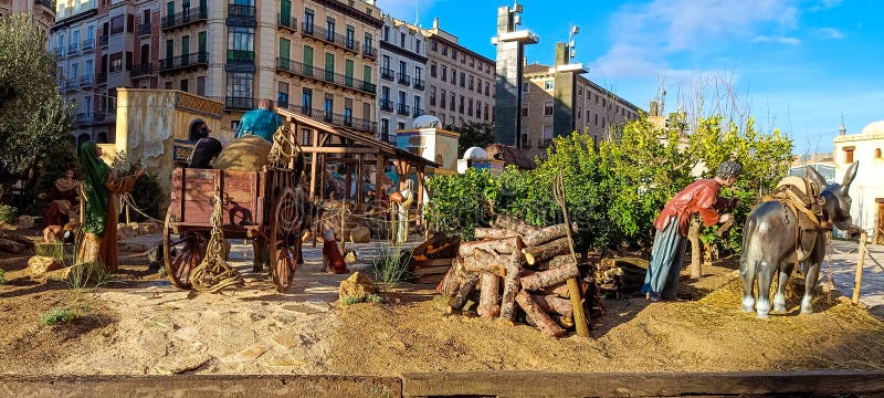 Christmas tree in Spain editorial image. Image of buesa - 264082175