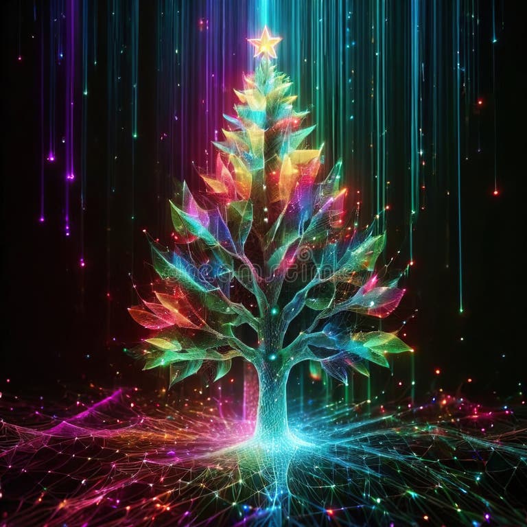 Christmas Tree, Artificial Intelligence Virtual Digital Online ...