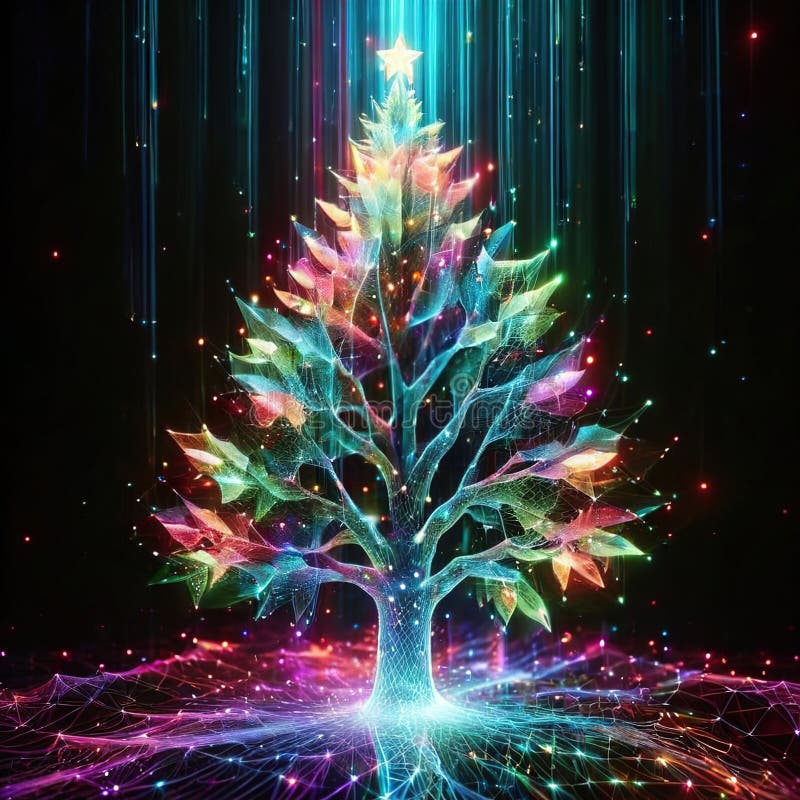 Christmas Tree, Artificial Intelligence Virtual Digital Online ...