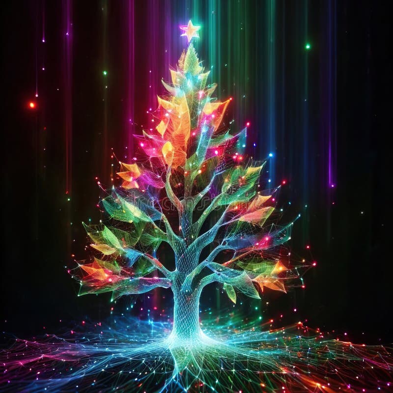 Christmas Tree, Artificial Intelligence Virtual Digital Online ...