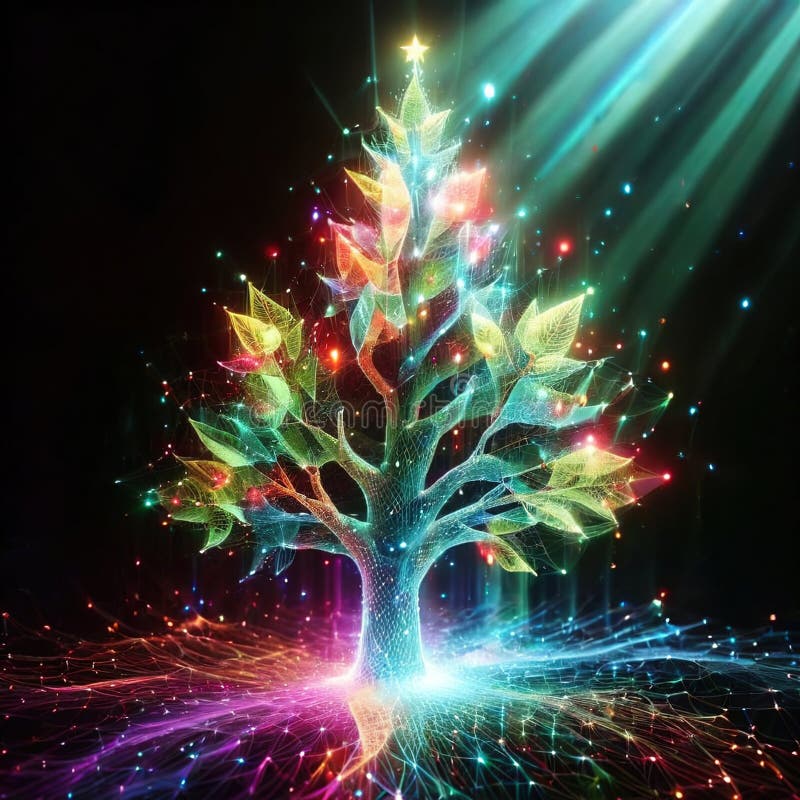 Christmas Tree, Artificial Intelligence Virtual Digital Online ...