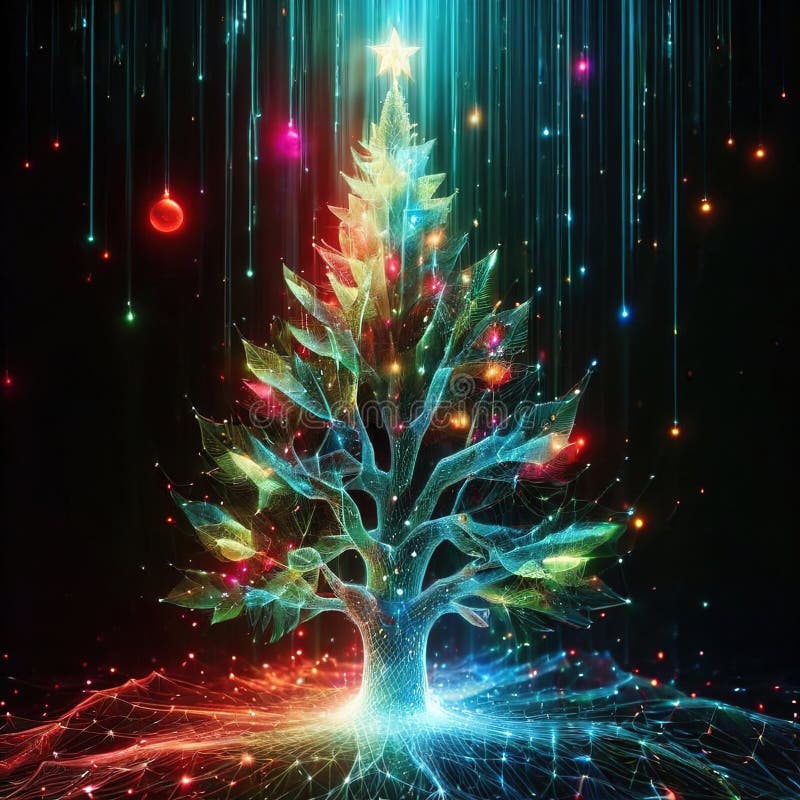 Christmas Tree, Artificial Intelligence Virtual Digital Online ...