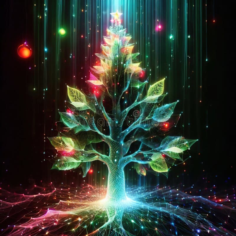 Christmas Tree, Artificial Intelligence Virtual Digital Online ...