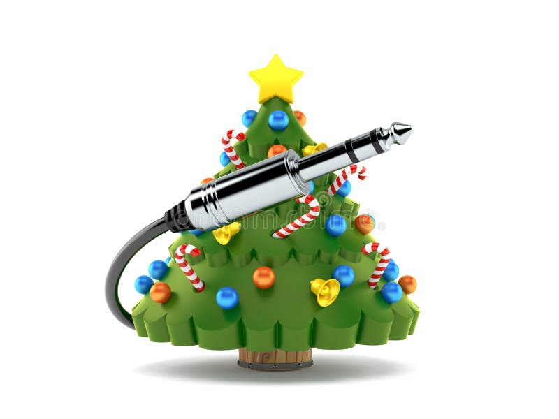 Christmas Tree Inside Newspaper Stock Illustration - Illustration of ...