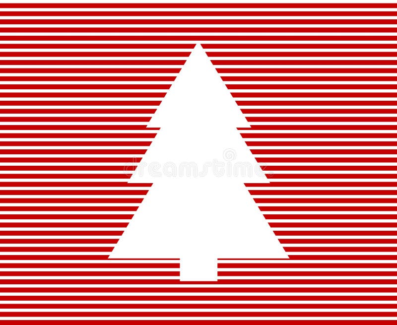 Christmas Tree Background with Red Horizontal Stripes Stock ...