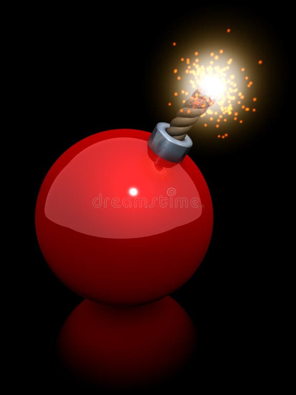 Christmas tree ball bomb stock illustration. Illustration of gold ...