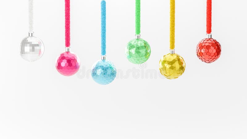 Christmas Tree Ball in Many Forms Stock Illustration - Illustration of ...