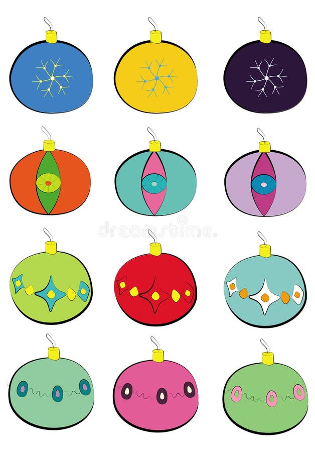 Christmas tree balls stock vector. Illustration of balls - 21895856