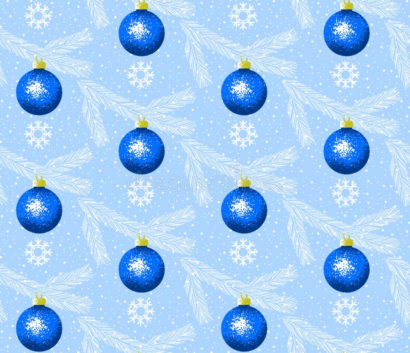 Christmas Tree Balls. Seamless Texture Stock Vector - Illustration of ...