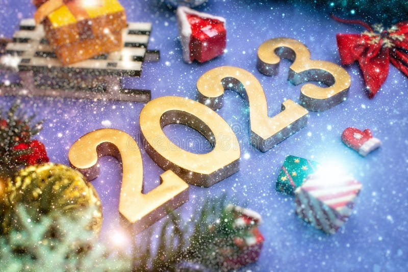 Christmas Tree Branches with Snow and Paper Card Note. Flat Lay Stock ...