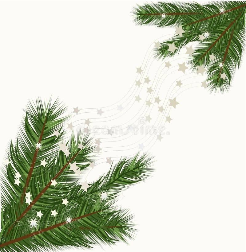 Christmas Branch Tree Vector Clipart